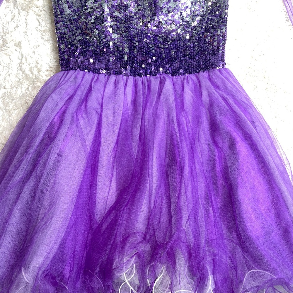 Cinderella Divine Purple Cocktail Dress Size 6 0439 Gem